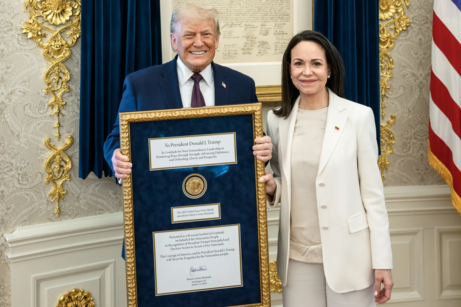 Nobel Foundation Speaks Out After Machado Gifts Trump Peace Prize ...