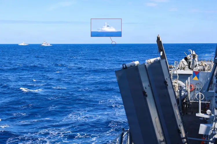 US Military Photo Shows Chinese Warship Shadowing Naval Drill - Newsweek