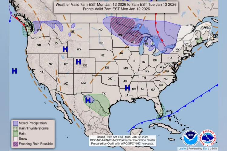 Map Shows Washington Areas Facing Precipitation as Flood Warning Issued ...