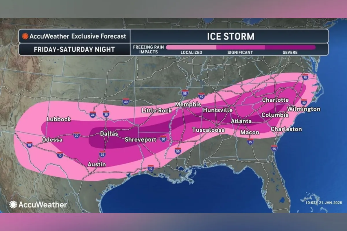 Map, list of cities facing potentially worst ice storm in decades ...
