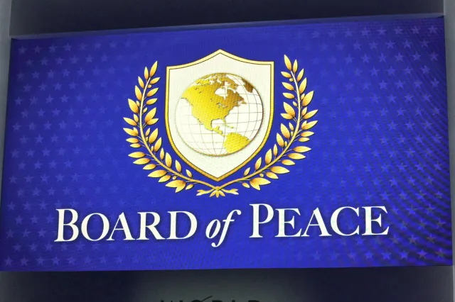 Trump’s Board of Peace Logo Is Raising Eyebrows - Newsweek