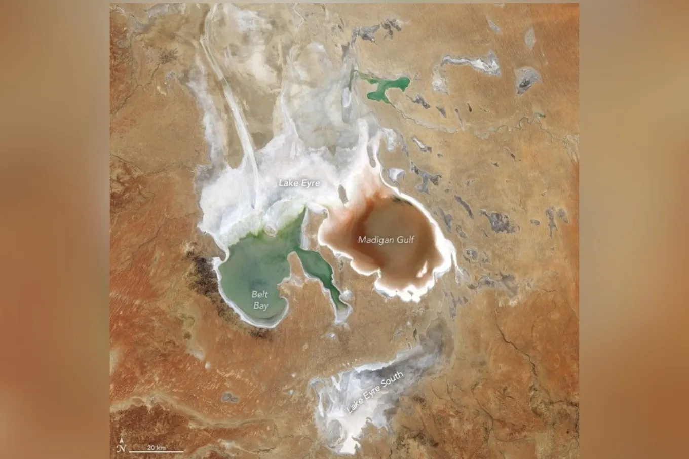 Satellite Image Reveals Lake Turning Two Different Colors - Newsweek