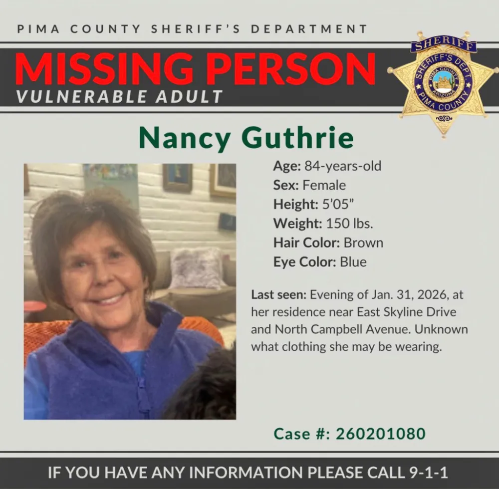 Clue in Nancy Guthrie case provides hint as to when she went missing ...