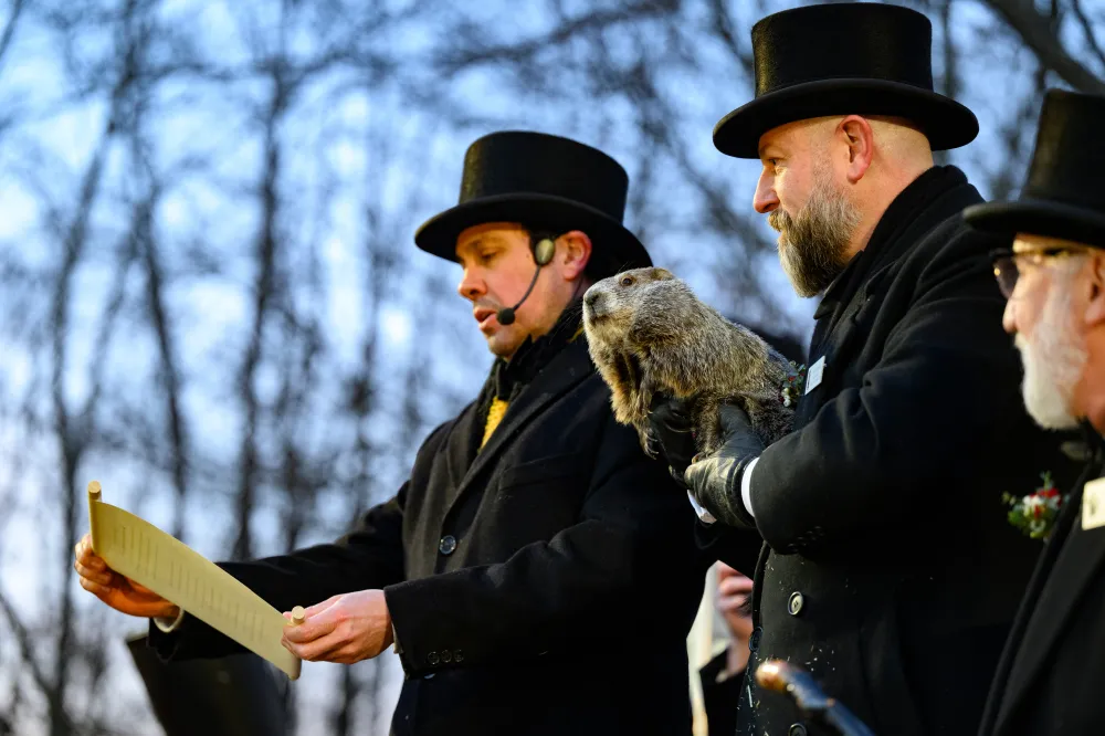 Punxsutawney Phil Makes His Prediction on Groundhog Day 2026 - Newsweek
