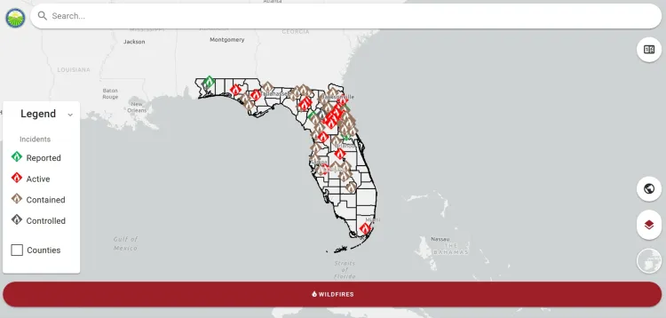 Florida Map Shows Where Wildfires Are ‘Exploding’ - Newsweek