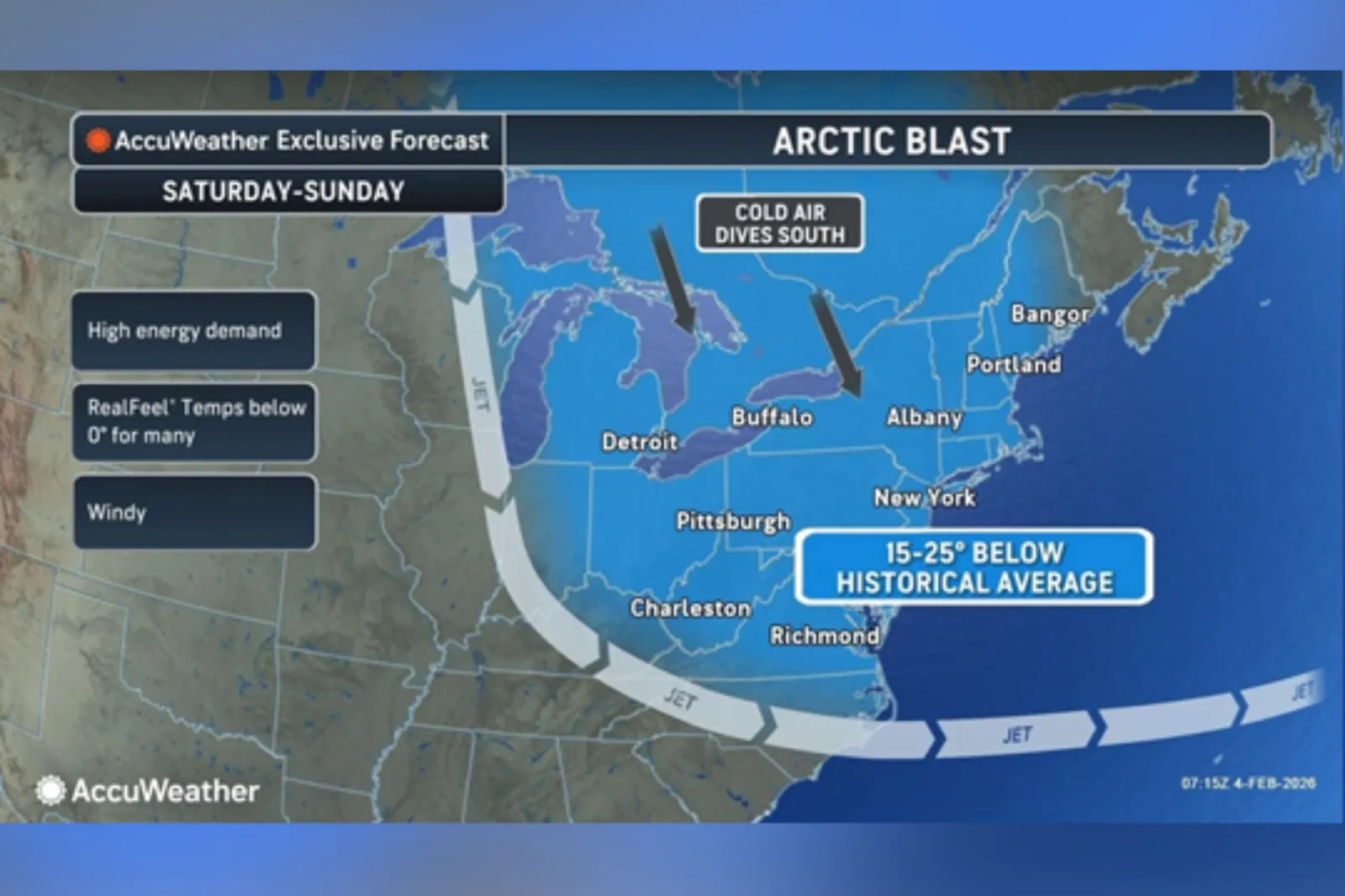Arctic blast maps show states facing snow as travel warning issued ...