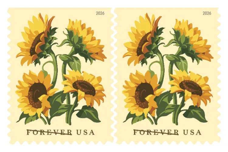USPS Introduces New Sunflowers Forever Stamp - Newsweek