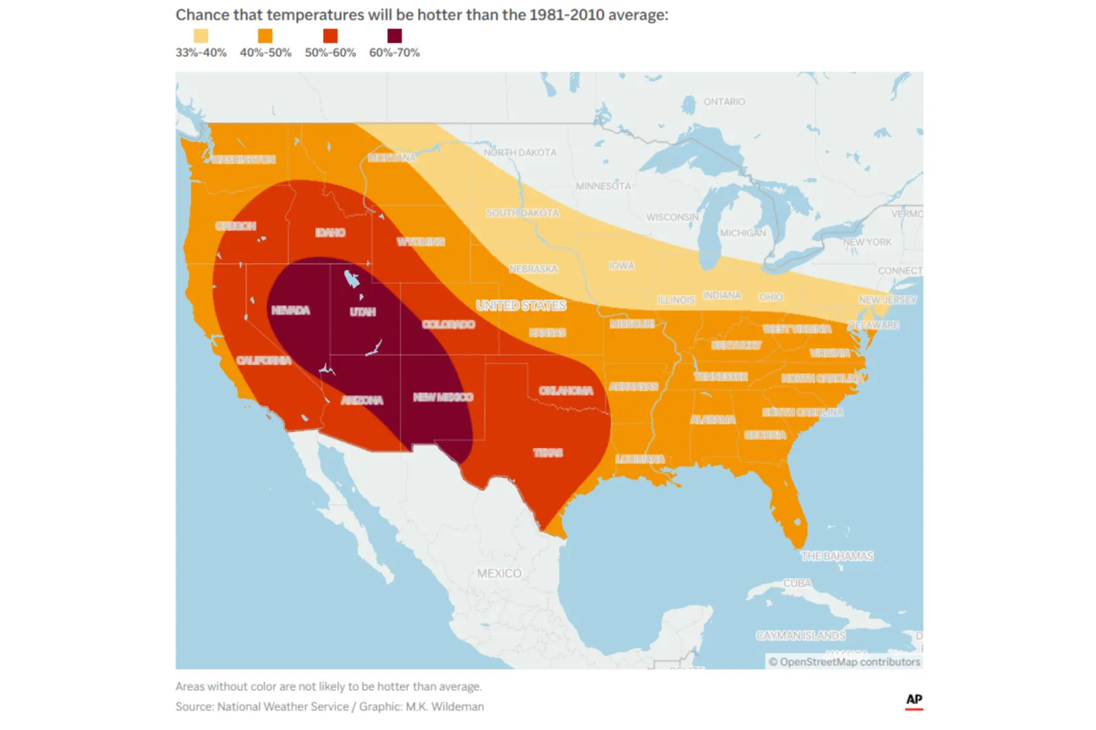 Heat Dome Map Shows States Set For Hottest Spring Temperatures - Newsweek