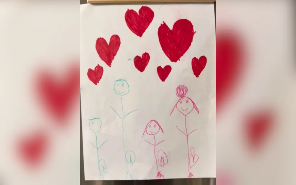 Five-Year-Old Daughter Draws Family Portrait, One Detail Makes Mom ‘Cry ...