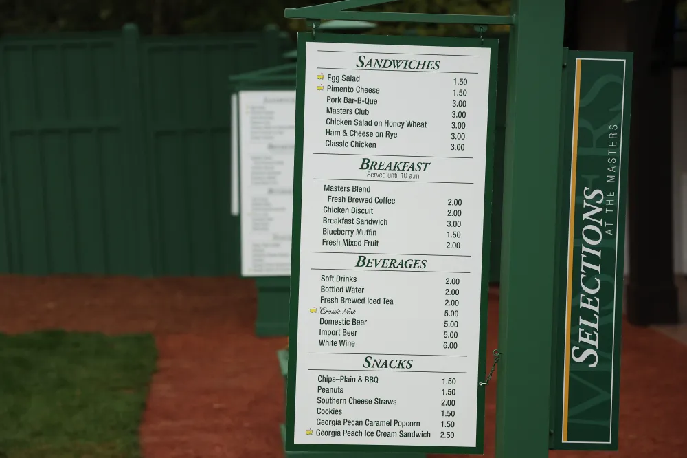 Augusta National Turns Heads With New Food Item for the Masters This ...