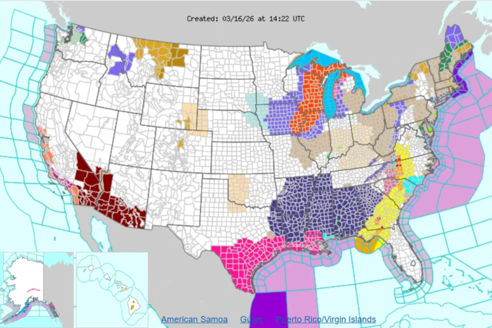 Weather Update: Map Shows Winter Storms, Tornado Warnings and Heat ...