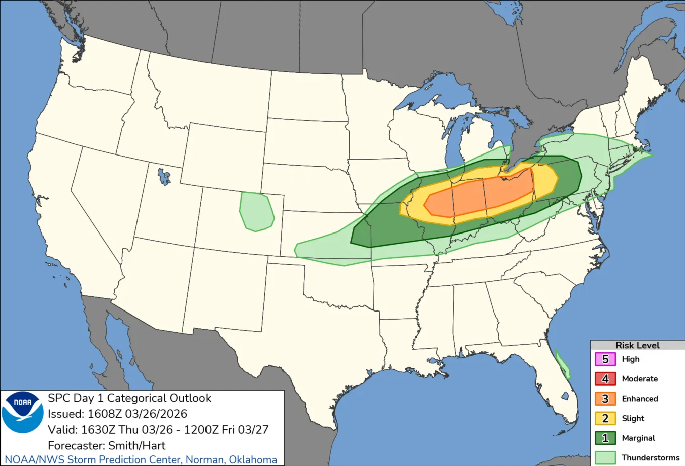 Map Reveals Tornado Storm Path Shift as Risk Level Issued - Newsweek