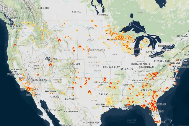 Georgia Wildfire Map, Update: Expanding Blaze Creates Path of ...