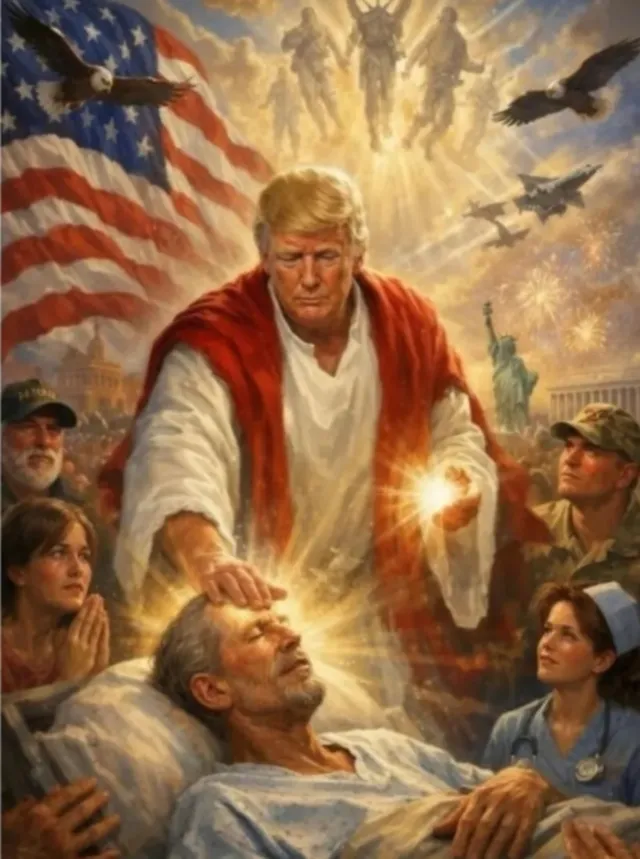 Donald Trump Posts New AI Jesus Image Following Backlash - Newsweek