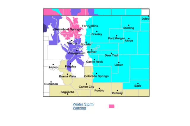 Map Shows Where Heavy Snow To Hit Wyoming, Colorado - Newsweek