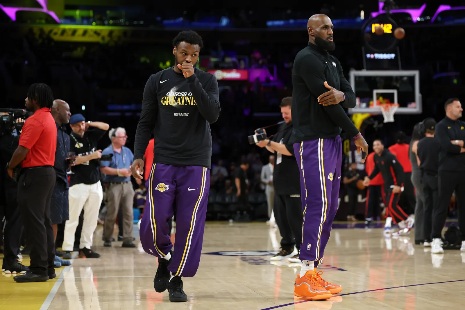 LeBron James Reflects on Sharing Playoff Court With Son Bronny James ...