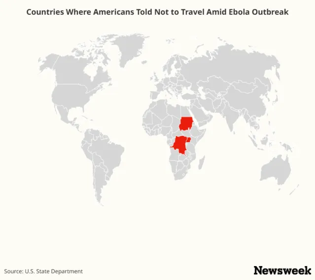 Map Shows Where Americans Told Not to Travel Amid Ebola Outbreak - Newsweek