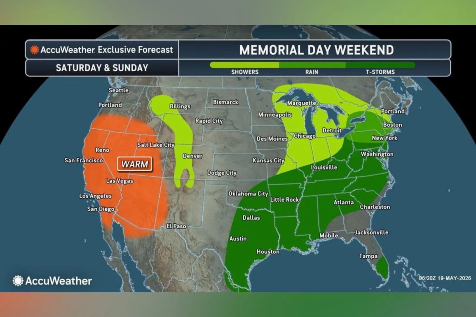 Maps Show Memorial Day Weekend Weather in Every State - Newsweek