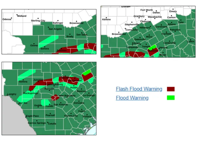Texas Map Shows Large Parts of State Under Flood Warnings - Newsweek
