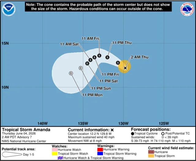 Spaghetti Models Show Potential Paths of New Tropical Storm Amanda ...
