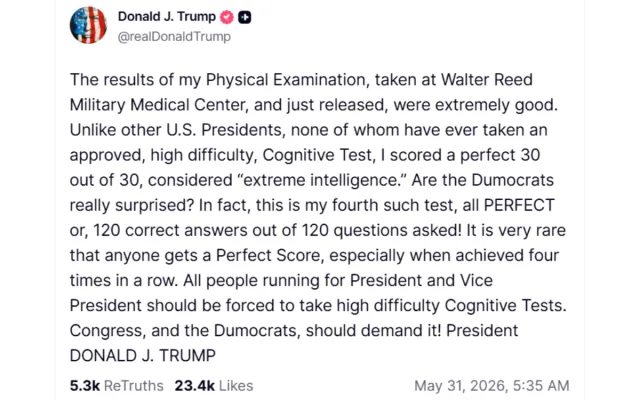 Trump Got a ‘Perfect’ Score On His Cognitive Test—How Do You Compare ...