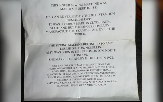 Man Dismantles Vintage Sewing Machine, Discovers Letter Hidden Inside ...